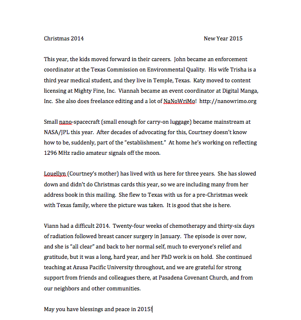 New Year Letter Template